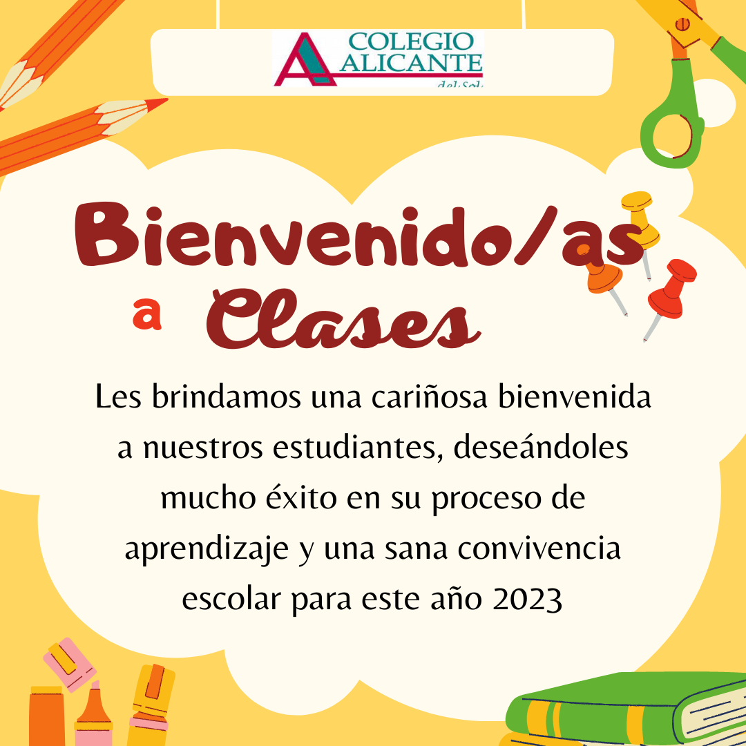 Saludo de bienvenida - Colegio Alicante del Sol Saludo de bienvenida - Colegio Alicante del Sol